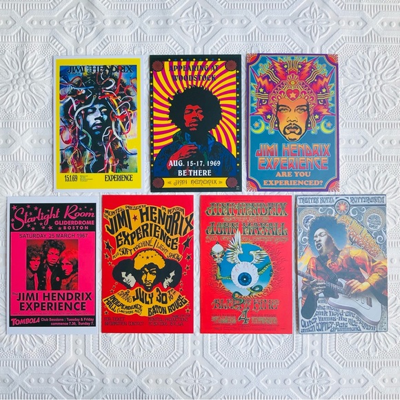 Jimi Hendrix | Art | Jimi Hendrix Mini Poster Cards 7 Ct | Poshmark